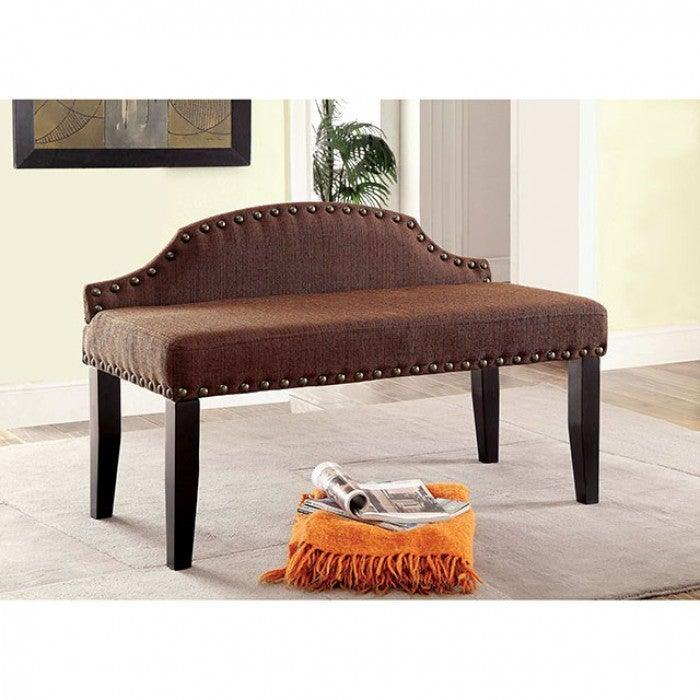 Hasselt CM-BN6880BR-S Brown Contemporary Bench – sofafair.com