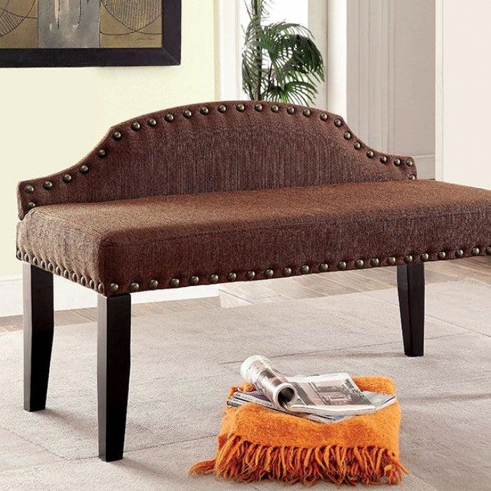 Hasselt CM-BN6880BR-S Brown Contemporary Bench – sofafair.com