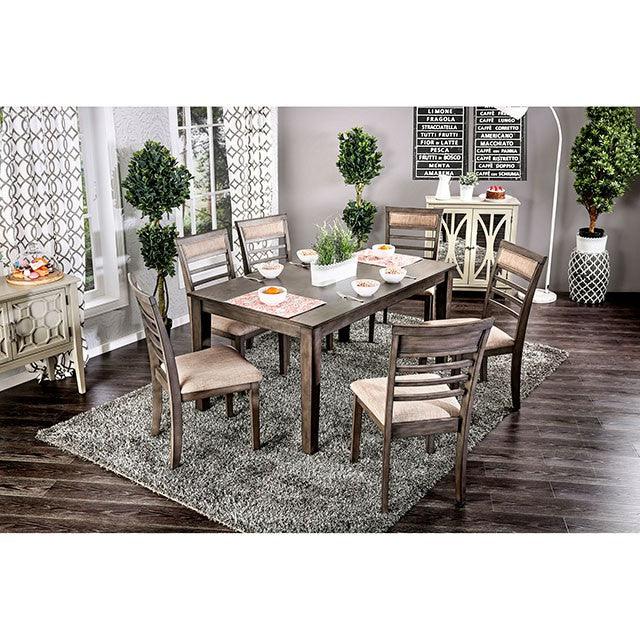 Furniture Of America Taylah 7 PC. Dining Table Set CM3607T-7PK ...