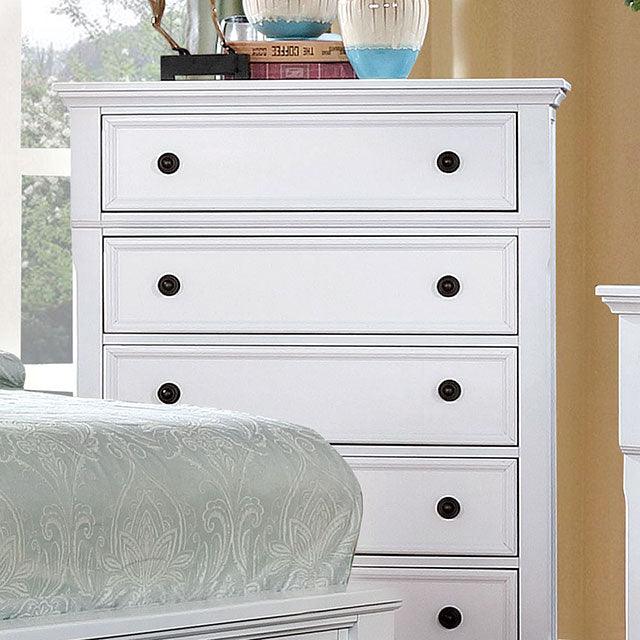 Furniture Of America Castor Chest CM7590WH-C White Transitional ...