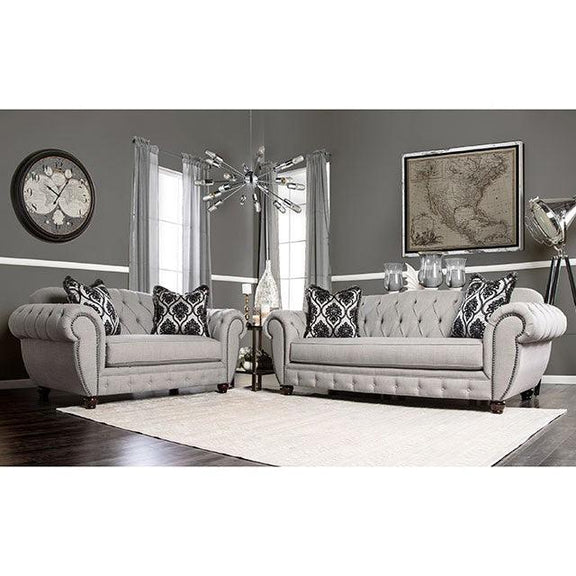 Furniture Of America Viviana Sofa SM2291-SF Gray/Black Glam – sofafair.com
